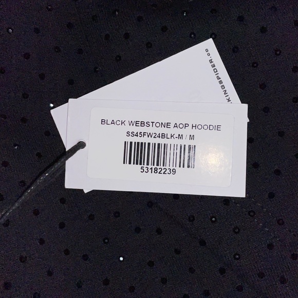 Sp5der (Spider Worldwide) | Shirts | Sp5der Vvs Rhinestone Hoodie Black ...